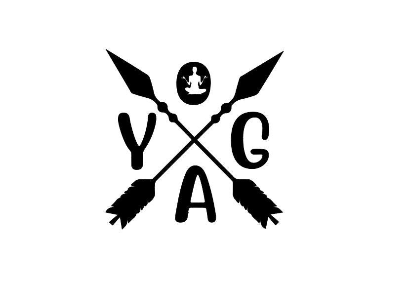 VINYL Decal | YOGA with ARROWS Vinyl Sticker | Yogi Decal | Meditation ...